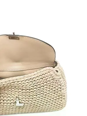 TOTEME Mini T-lock Woven Clutch - Neutrals