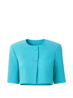 Pinko Button Cropped Jacket - Blue
