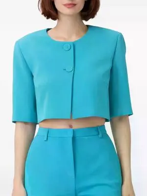 Pinko Button Cropped Jacket - Blue