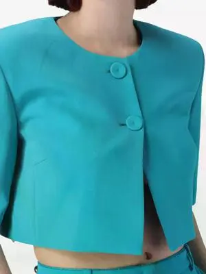Pinko Button Cropped Jacket - Blue