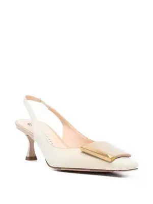 Roberto Festa Slingback Strap Pumps - Neutrals