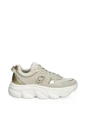 Liu Jo Logo Appliqué Lace-up Sneakers - Neutrals