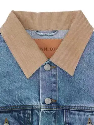 Nn07 Roy Corduroy-collar Denim Jacket - Blue