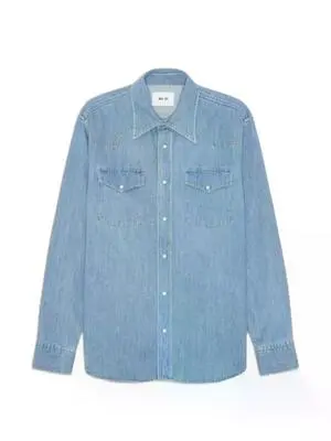Nn07 Ricky Pocket Denim Shirt - Blue