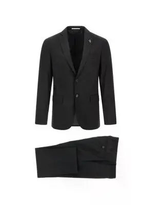 Pal Zileri Mirror-lapels Brooch-detail Suit
