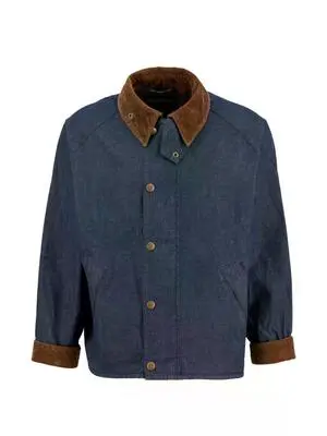 Barbour Corduroy-collar Denim Jacket - Blue