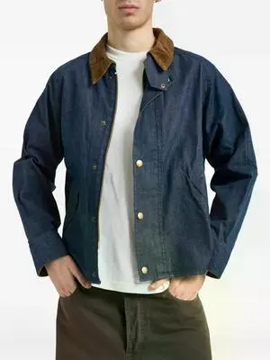Barbour Denim Jacket With Corduroy Collar - Blue