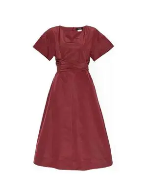 Max Mara Draped Short Sleeve Dress