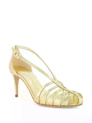 FERRAGAMO Lille Caged Leather Sandals