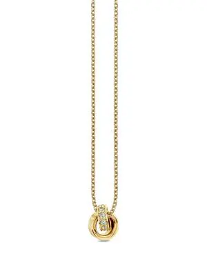 SYDNEY EVAN 14kt Yellow O-ring Charm Necklace - Gold