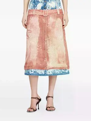 DIESEL® Layered Effect Midi Skirt