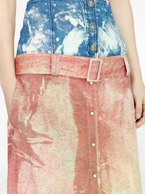 DIESEL® Layered Effect Midi Skirt