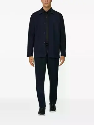 Boggi Milano Patch Pockets Wool Shirt Jacket