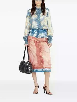 DIESEL® Long-sleeve Floral Print Shirt With X-ray Effect