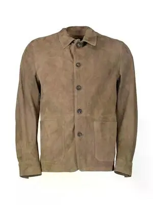 Eleventy Button Front Shirt Jacket - Neutrals
