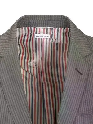 Thom Browne Striped Buttoned Blazer