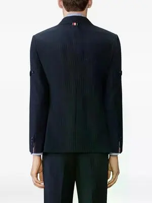 Thom Browne Wool Seersucker Sportcoat With Armbands