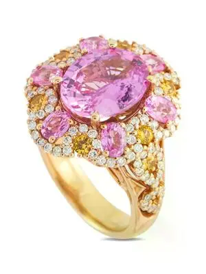 LB EXCLUSIVE Diamond And Sapphire Embellished Ring - Pink