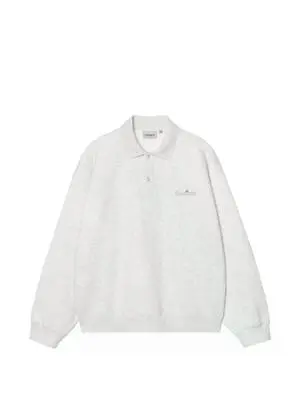 Carhartt Work In Progress Wip Label Polo Sweatshirt - Grey