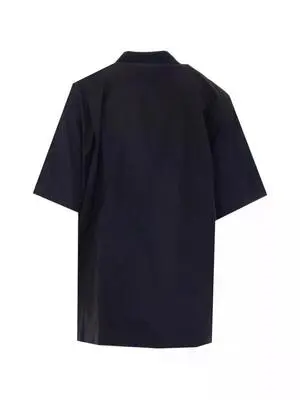 Sacai Zip Short-sleeve Polo Shirt - Black