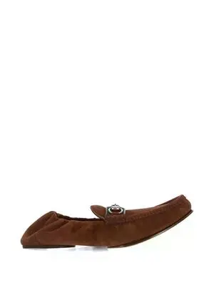 Gucci Suede Loafers - Brown