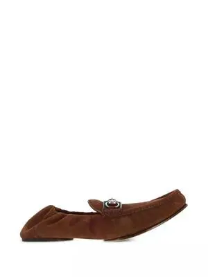 Gucci Suede Loafers - Brown