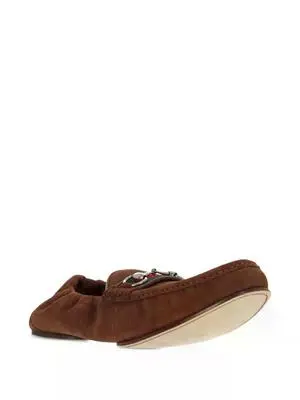 Gucci Suede Loafers - Brown