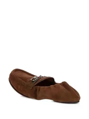 Gucci Suede Loafers - Brown