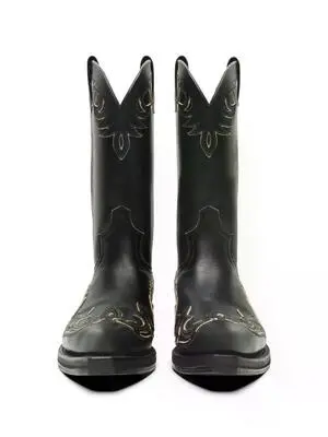 WON HUNDRED Pointy-toe Embroidered Boots