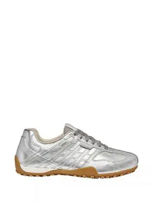 Geox Silver Tone Shoes For Women