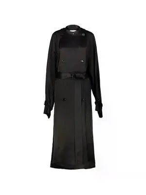 TOTEME Satin Trenchcoat - Black