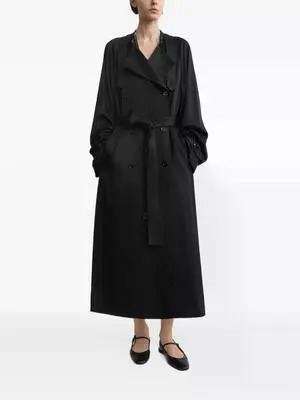 TOTEME Satin Trenchcoat - Black