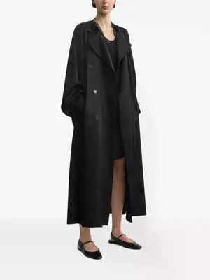 TOTEME Satin Trenchcoat - Black