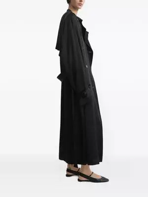 TOTEME Satin Trenchcoat - Black