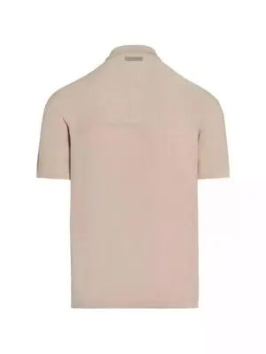 ALPHA TAURI Knitted Polo Shirt - Neutrals