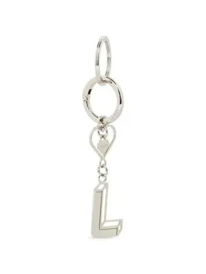 LANCEL Letter-detail Keyring - Silver