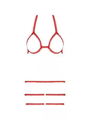 MAISON CLOSE Trompe L’œil Lingerie Set - Red