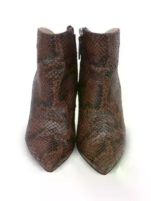 GIUSEPPE ZANOTTI Snakeskin Effect Ankle Boots