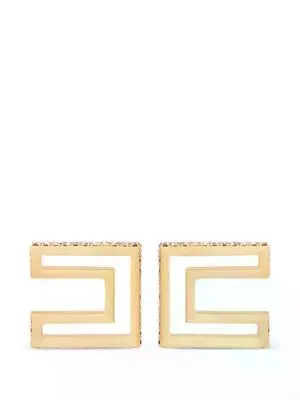 Elisabetta Franchi Logo-motif Earrings - Gold