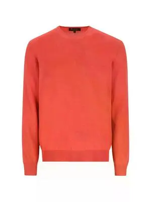 Loro Piana Ribbed Crew Neck Sweater - Orange