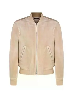 TOM FORD Zip-up Bomber Jacket - Neutrals