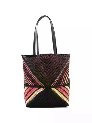 Loewe Puzzle Fold Raffia Medium Tote Bag
