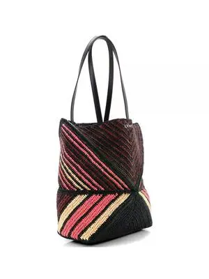 Loewe Puzzle Fold Raffia Medium Tote Bag
