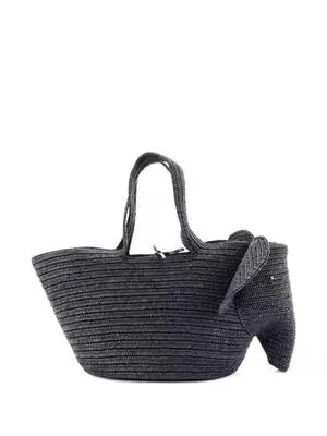 Loewe Elephant Basket Raffia Tote Bag