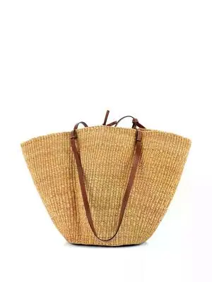 Loewe Shell Raffia Basket Bag