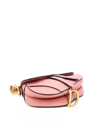 Dior Saddle Handbag Leather Mini Shoulder Bag - Pink