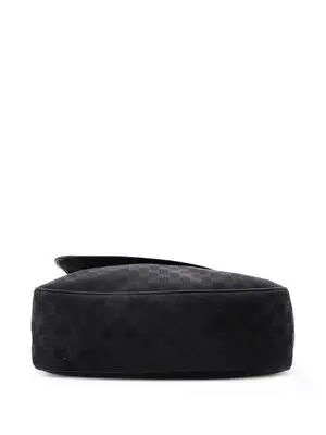 Gucci Web Strap Flap Messenger Gg Canvas Medium - Black