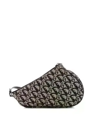 Dior Vintage Saddle Bag Diorissimo Canvas Mini Clutch