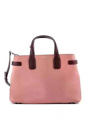 Burberry Banner Nm Leather Medium Tote Bag - Pink