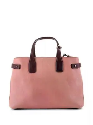 Burberry Banner Nm Leather Medium Tote Bag - Pink